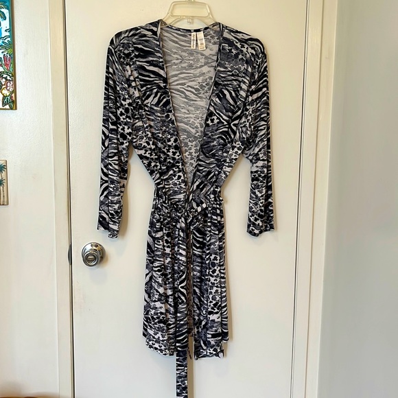 Ambrielle | Intimates & Sleepwear | Ambrielle Animal Print Wrap Robe ...